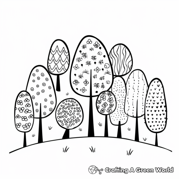 Tree Coloring Pages - Free & Printable!