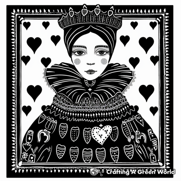 Queen Of Hearts Coloring Pages - Free & Printable!