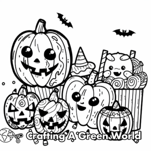 Kawaii Halloween Coloring Pages - Free & Printable!