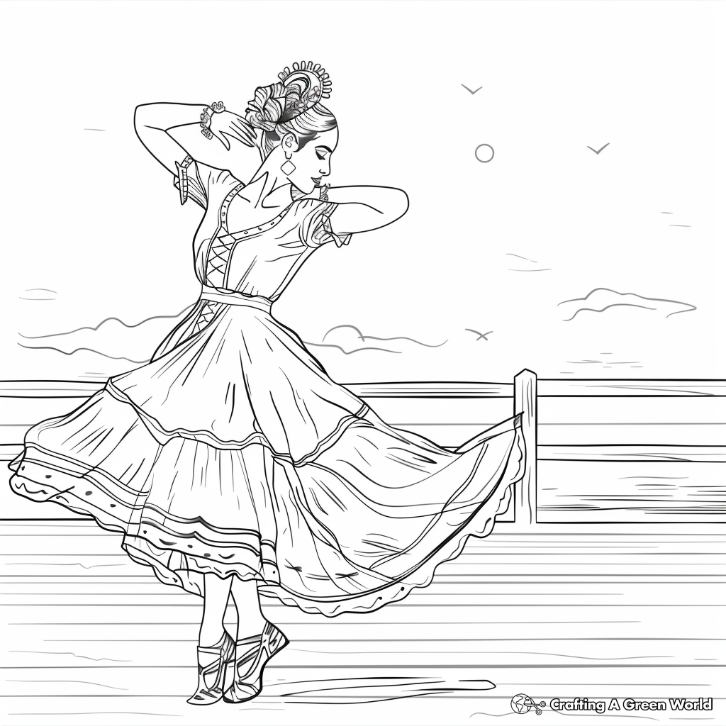 flamenco dancer coloring pages