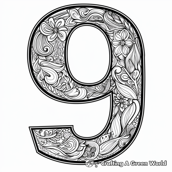 Number 9 Coloring Pages - Free & Printable!