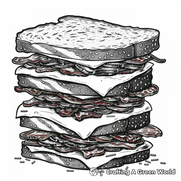 Sandwich Coloring Pages - Free & Printable!