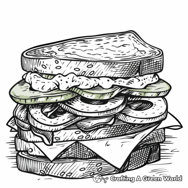 Sandwich Coloring Pages - Free & Printable!