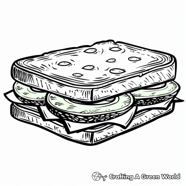 Sandwich Coloring Pages - Free & Printable!