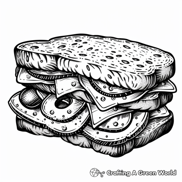 Sandwich Coloring Pages - Free & Printable!