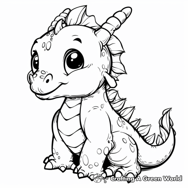 Kawaii Cute Dragon Coloring Pages - Free & Printable!