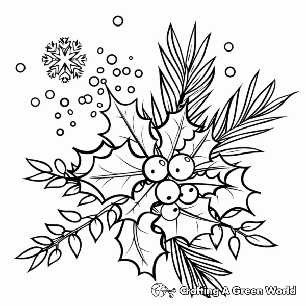 Holly Coloring Pages - Free & Printable!