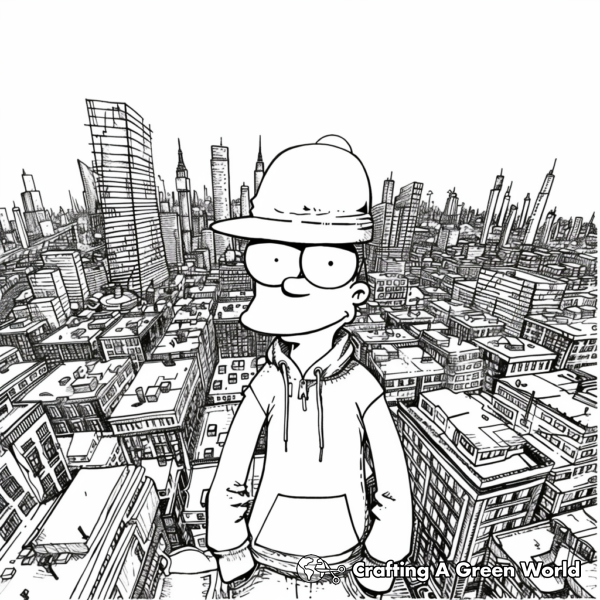 Hood Bart Simpson Coloring Pages - Free & Printable!