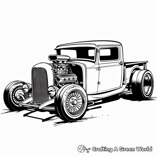 Hot Rod Coloring Pages - Free & Printable!