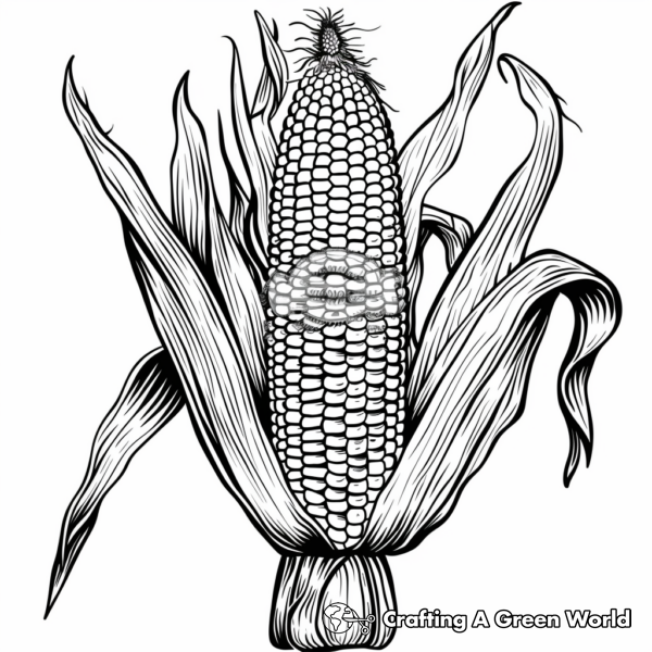 Corn On The Cob Coloring Pages - Free & Printable!