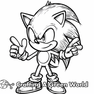 Hyper Sonic Coloring Pages - Free & Printable!