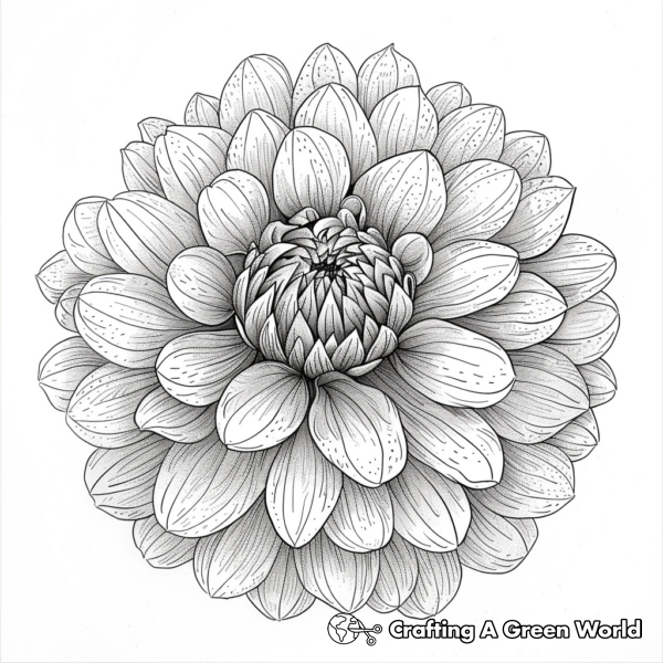 Dahlia Coloring Pages - Free & Printable!