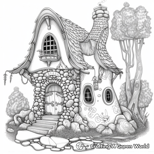 Fairy House Coloring Pages - Free & Printable!