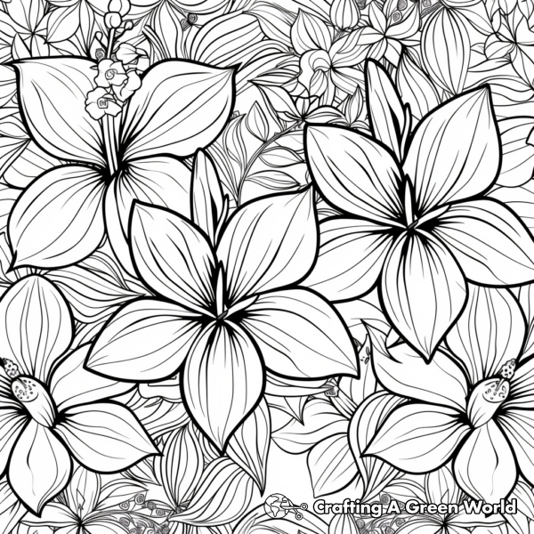 Tropical Flowers Coloring Pages - Free & Printable!