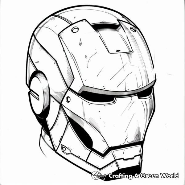 Iron Man Helmet Coloring Pages - Free & Printable!