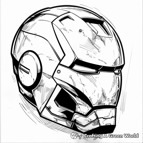 Iron Man Helmet Coloring Pages - Free & Printable!