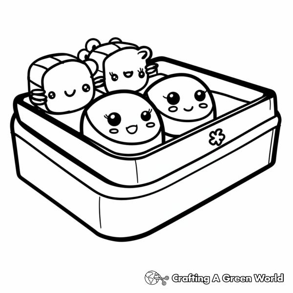 Kawaii Sushi Coloring Pages - Free & Printable!