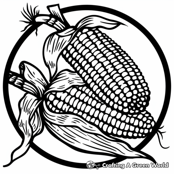 Corn On The Cob Coloring Pages - Free & Printable!