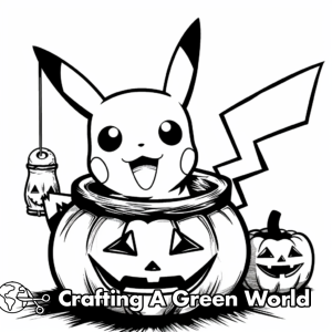 Pikachu Halloween Coloring Pages - Free & Printable!