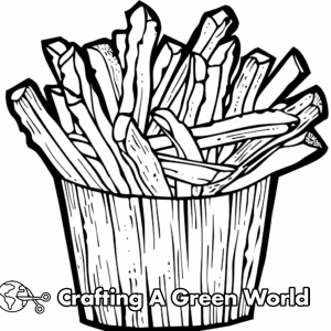 French Fries Coloring Pages - Free & Printable!
