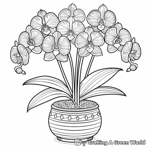 Orchid Coloring Pages - Free & Printable!