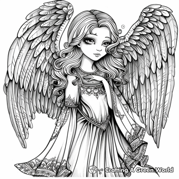 Angel For Adults Coloring Pages - Free & Printable!