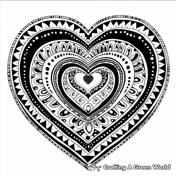 Heart Mandala Coloring Pages - Free & Printable!