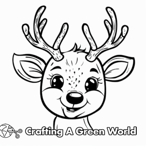 Reindeer Face Coloring Pages - Free & Printable!