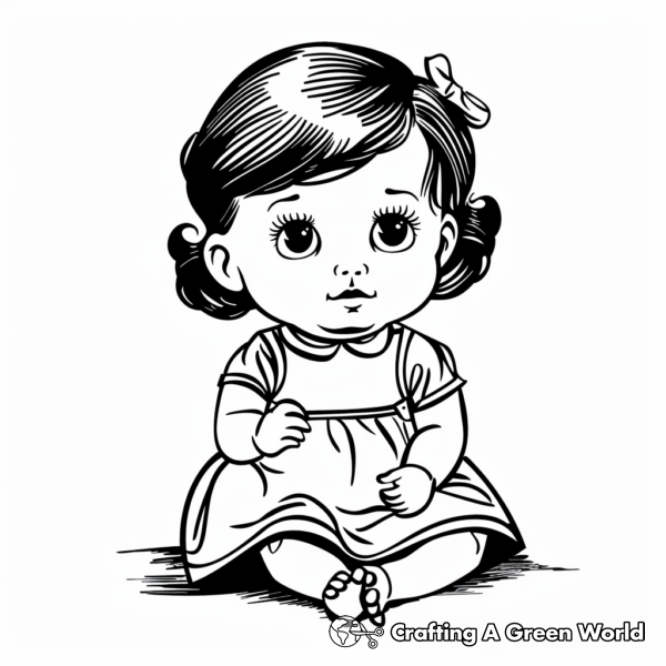 Baby Doll Coloring Pages - Free & Printable!