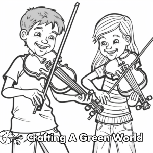 Violin Coloring Pages - Free & Printable!