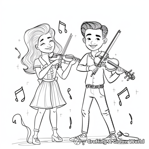 Violin Coloring Pages - Free & Printable!