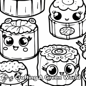 Kawaii Sushi Coloring Pages - Free & Printable!