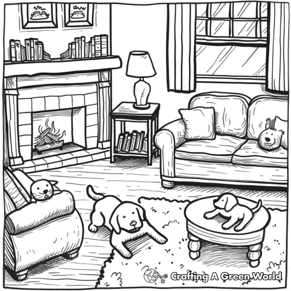 Living Room Coloring Pages - Free & Printable!