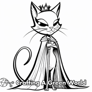 Princess Cat Coloring Pages - Free & Printable!