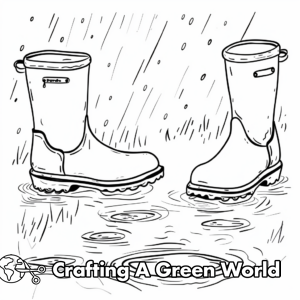 Rain Boots Coloring Pages - Free & Printable!