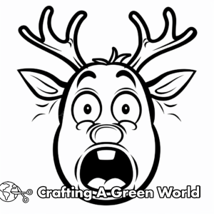 Reindeer Face Coloring Pages - Free & Printable!