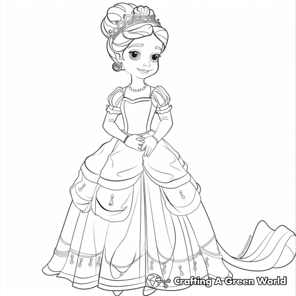 Princess Dresses Coloring Pages - Free & Printable!