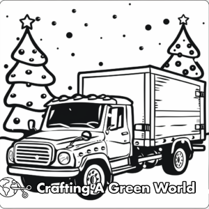 Christmas Truck Coloring Pages - Free & Printable!