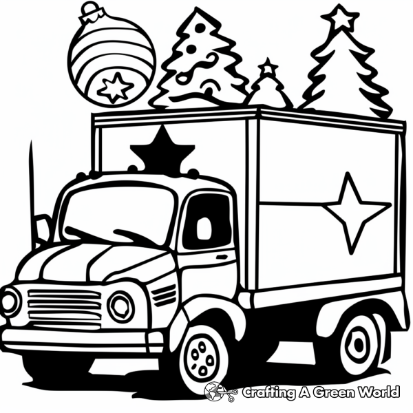 Christmas Truck Coloring Pages - Free & Printable!