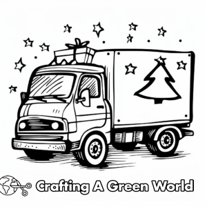 Christmas Truck Coloring Pages - Free & Printable!