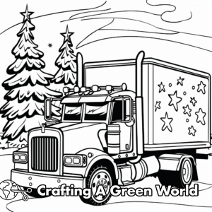 Christmas Truck Coloring Pages - Free & Printable!