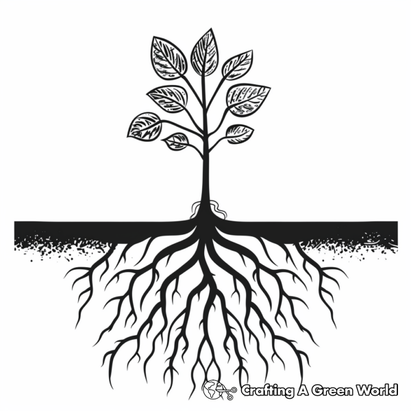 Flower Roots Label Stem Blank Leaf Parts Worksheet Leaves Root Labeling ...