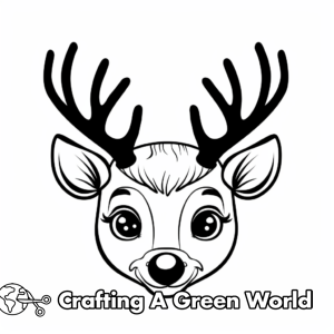 Reindeer Face Coloring Pages - Free & Printable!