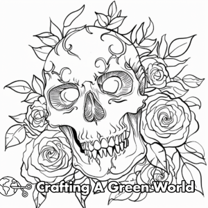 Skull And Roses Coloring Pages - Free & Printable!