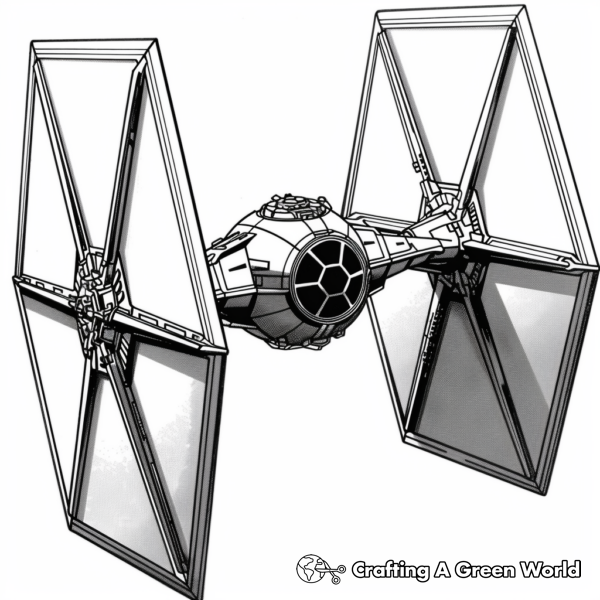 Tie Fighter Coloring Pages - Free & Printable!