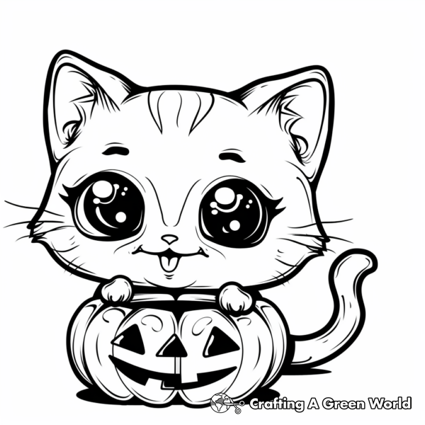 Kawaii Halloween Coloring Pages - Free & Printable!