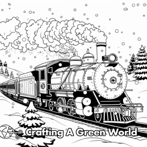 Christmas Train Coloring Pages - Free & Printable!