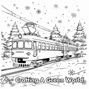 Christmas Train Coloring Pages - Free & Printable!
