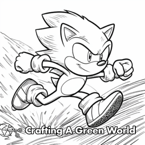 Sonic Running Coloring Pages - Free & Printable!