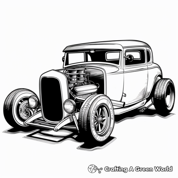 Hot Rod Coloring Pages - Free & Printable!